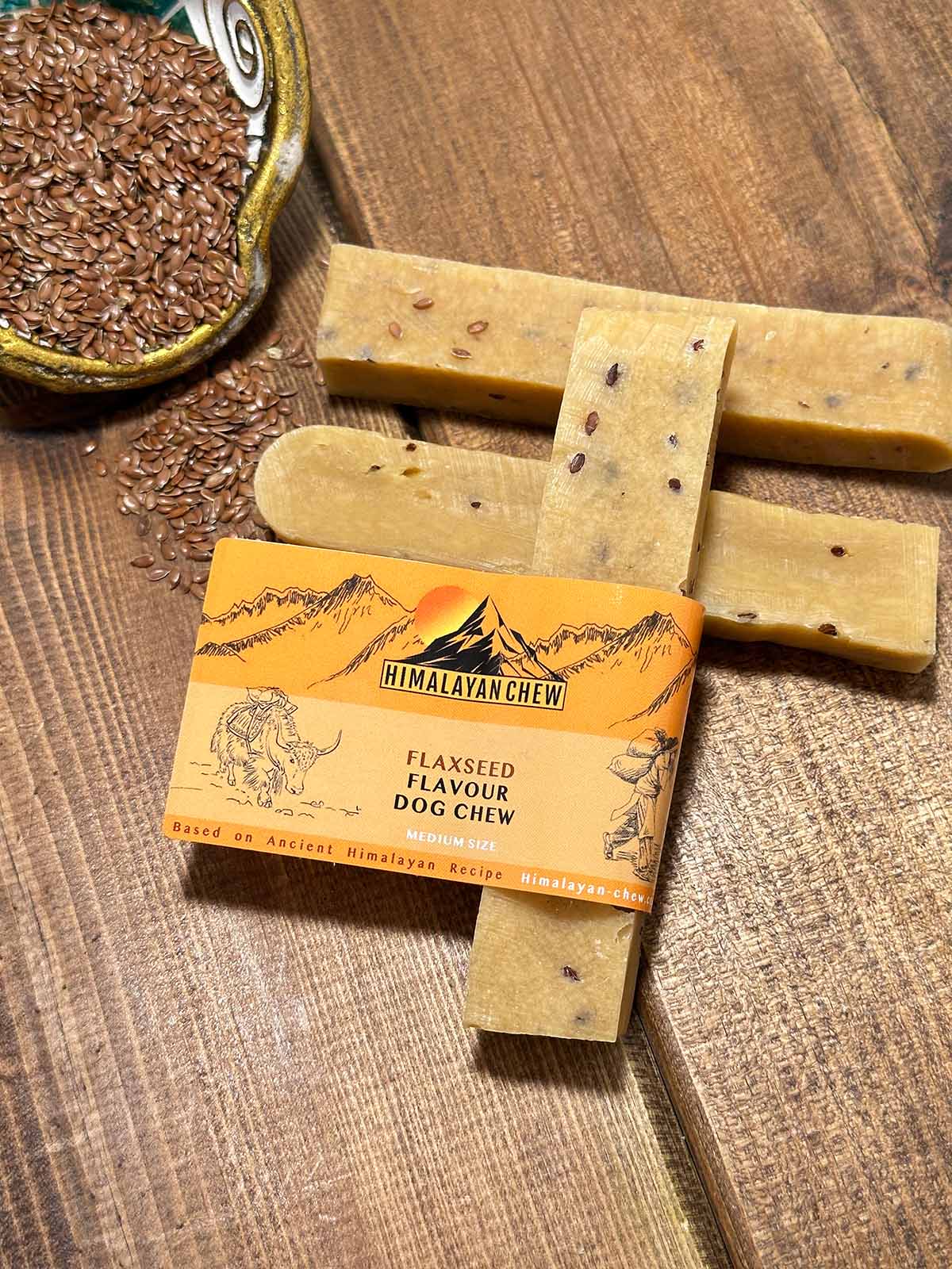 Yak Dog Chew with Flaxseeds – Himalayan Chew